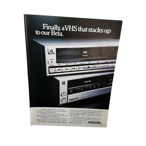 Wall Decor | 1985 Toshiba Vhs And Beta Video Recorder Player Vcr ...